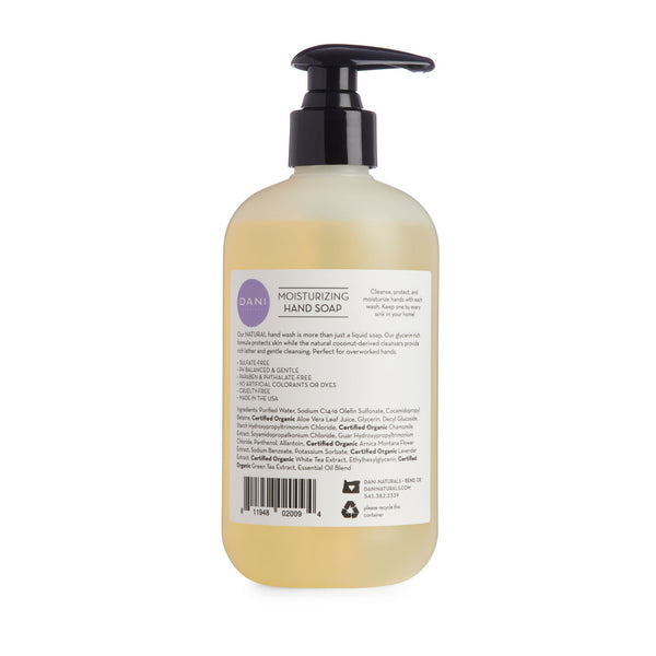 Lemongrass Lavender Moisturizing Hand Soap Dani Naturals