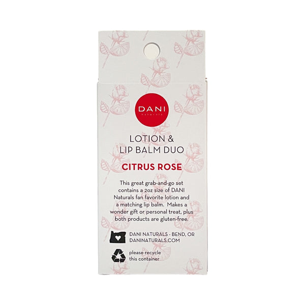 CITRUS ROSE LOTION AND LIP BALM DUO | DANI Naturals
