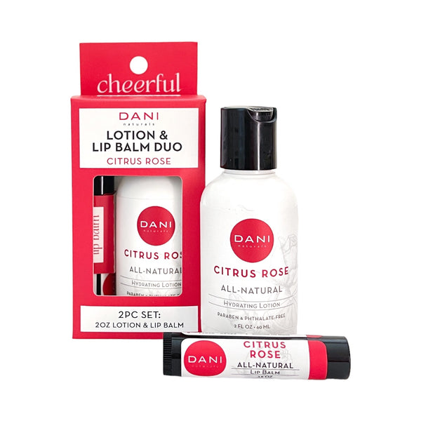 CITRUS ROSE LOTION AND LIP BALM DUO | DANI Naturals